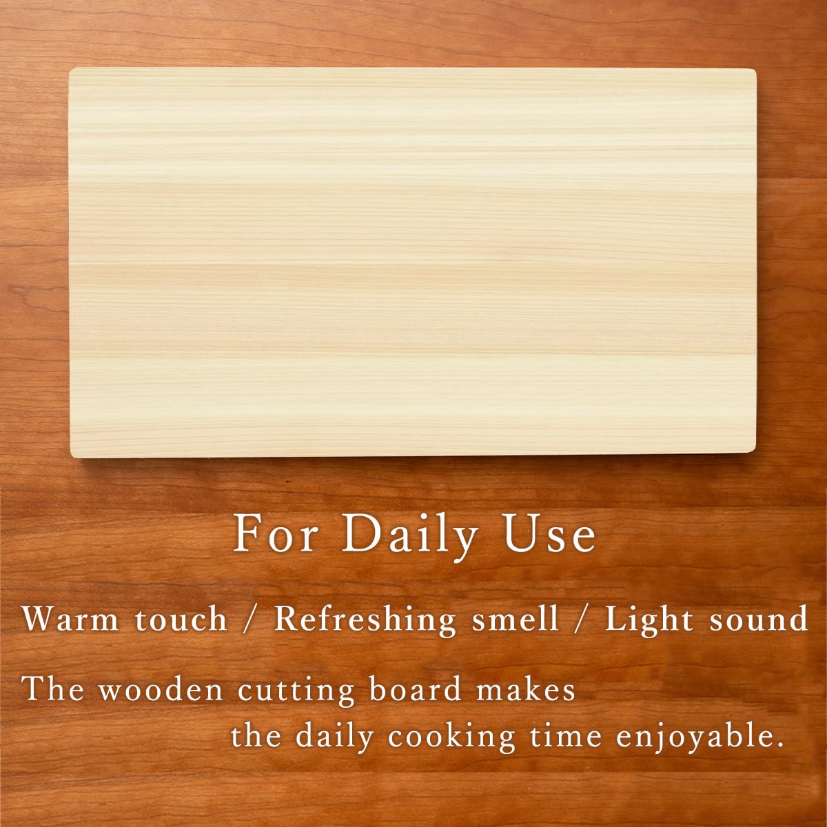 Nezame Japan Hinoki Cypress Lightweight Cutting Board 11 x 7" Japanese Natural Products Wood Chopping Board