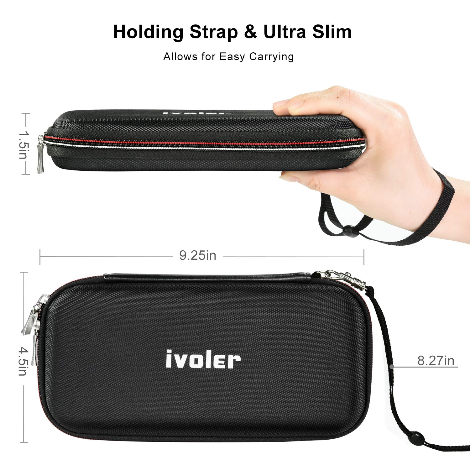 ivoler Carrying Case for Nintendo Switch Lite with 2 Pack Screen Protector, Ultra Slim Portable Hard Shell Pouch Travel Game Bag for Switch Lite Console Accessories Holds 10 Game Cards,Coral Pink
