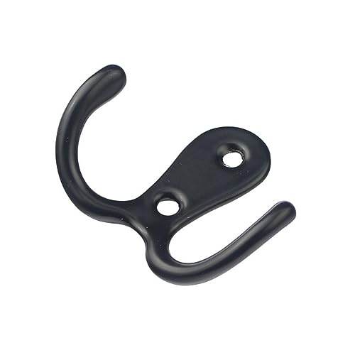INEOUT Hangers 10Pcs Wall Hooks Dual Prong Door Hangers with Mounting Screws for Hanging Coat Robe Clothes Hat Keys Heavy Bag