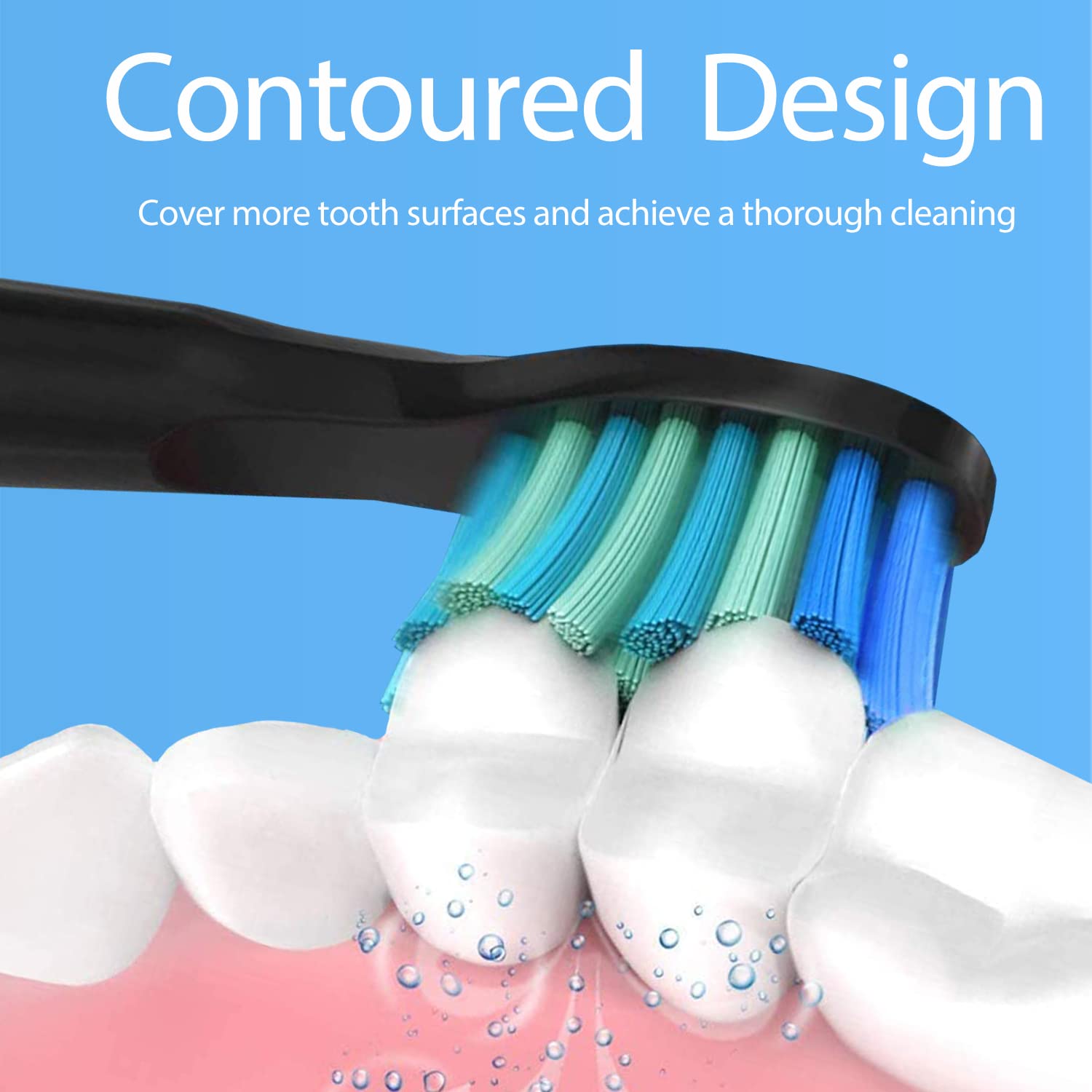 Toothbrush Heads for FairyWill, Replacement Brush Heads for Fairy Will, Electric Toothbrush Replacement Heads for Fairywill FW-507/508/551/515/917/959, FW-D1/D3/D7/D8