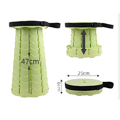 JAYLINNA Portable Telescoping Stool Foldable Collapsible Seat Stool Retractable Camping Stool for Travel, Fishing, Camping, Hiking and More