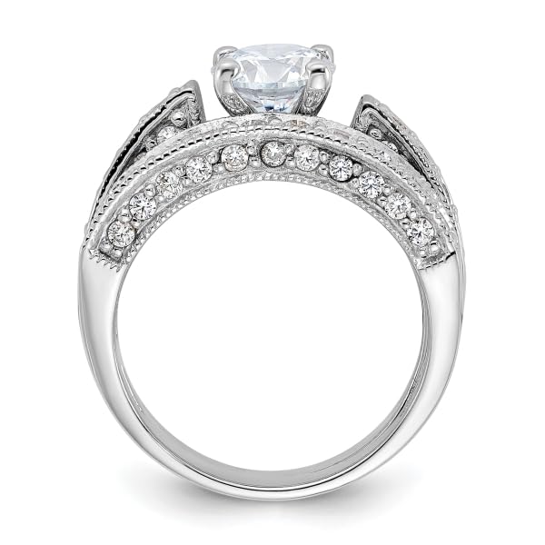 IceCarats 925 Sterling Silver Cubic Zirconia CZ Wedding Band Engagement Ring Bridal Jewelry Set Size 6
