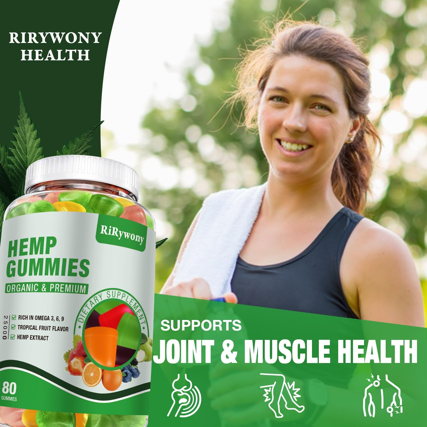 Hemp Gummies (3 Packs), High Potency Edible Gummies Extra Strength Mood Focus Calm Organic Hemp Oil Extract Vegan Bear Gummy - 240 Counts Candy Made in USA