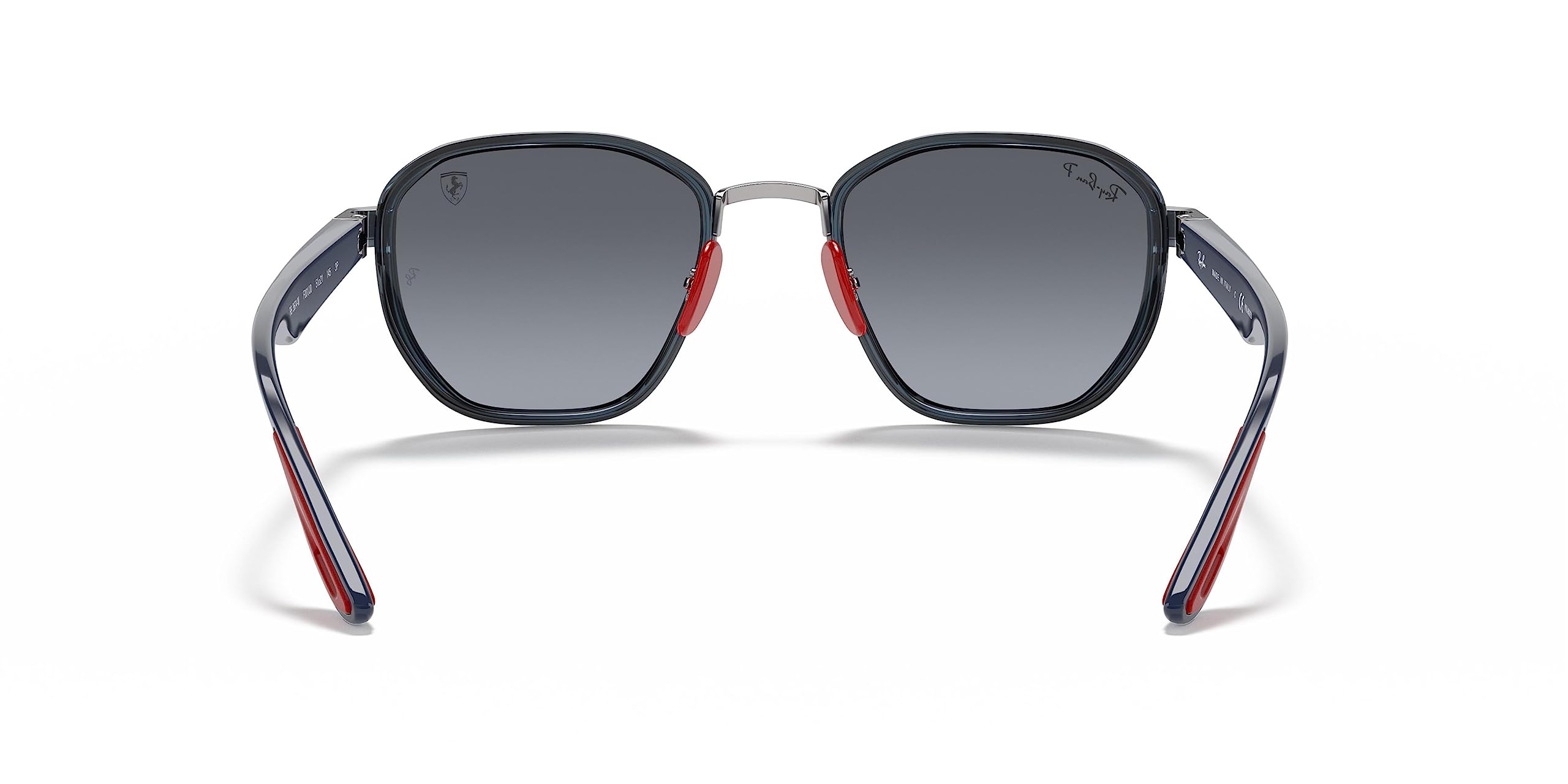 Ray-Ban RB3674M Scuderia Ferrari Collection Round Sunglasses, Gunmetal/Chromance Blue Mirrored Gold Polarized, 51 mm