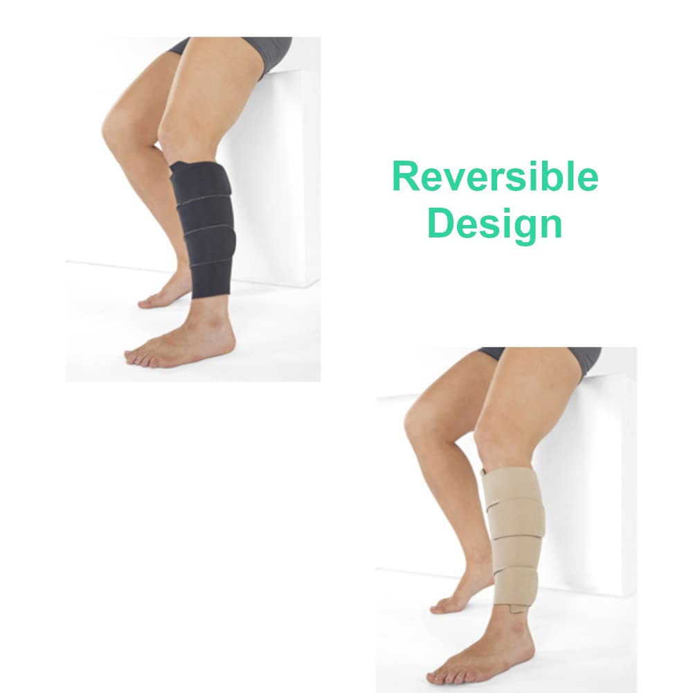 Juzo Reversible Versatile Support 30-60mmHg Calf Compression Wrap, Beige, L Max Regular