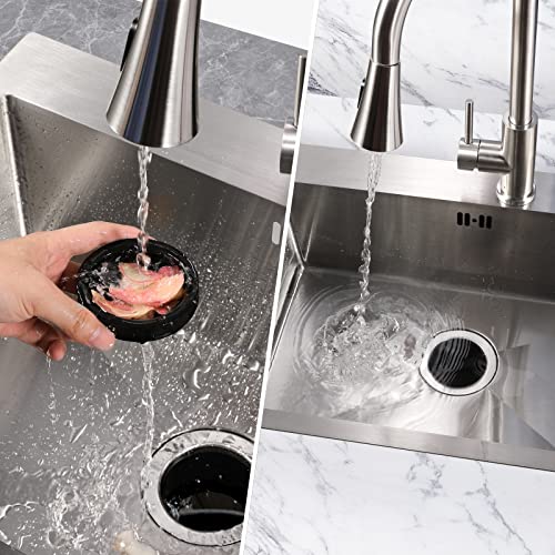 RQYEKDO Garbage Disposal Splash Guards with Rectangle Kitchen Sink Stopper Kit, 3 1/8 Inch Sink Baffle Food Waste Disposal Accessories Drain Plugs for Waste King, Whirlaway, GE Models