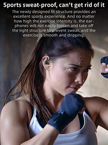 Wireless Earbud,Sports Bluetooth 5.3 Headphones,Bluetooth Earbud with Mic Deep Bass,in Ear Wireless Earphones Noise Cancelling Headphones,Ear Buds with Earhooks IP7 Waterproof for iPhone/Android