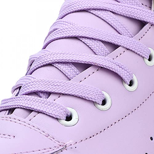 YYW Roller Skates for Women Girls Classic Double-Row Roller Skates High-top PU Leather Roller Skate Shoes Indoor Outdoor Roller Skates Purple