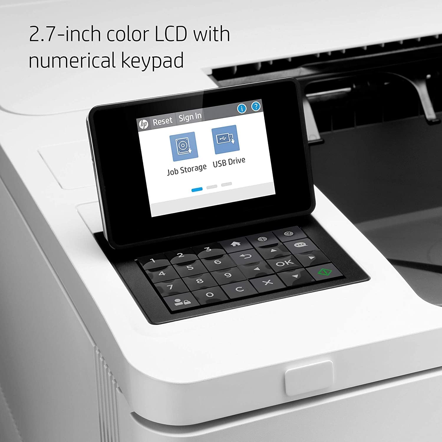 HP Laserjet Enterprise M608n Single-Function Wired Monochrome Laser Printer, Print only - 65 ppm, USB and Ethernet Connectivity, 1200 x 1200 dpi, 512GB Memory, Manual Duplex Printing, White