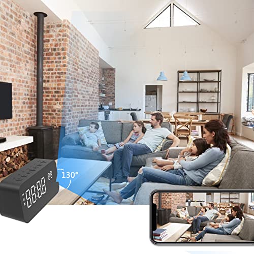 Small-ECO Spy Camera Clock, 2K Wireless WiFi HD Hidden Camera Night Vision Video Recorder Mini Security Nanny Cam