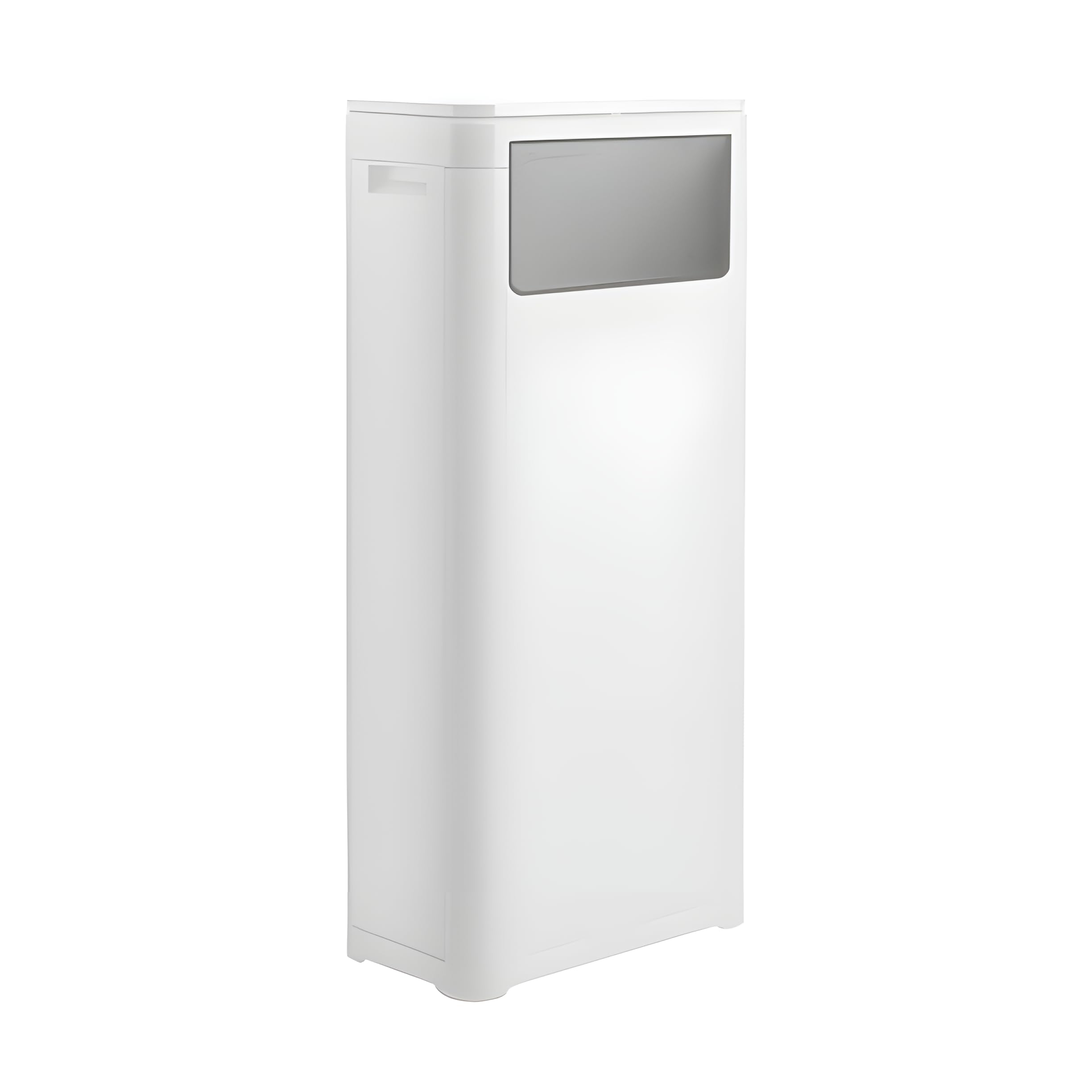 WanWanKa Trash Can with Lid, Large Tall 8 Gallon Commercial Trash Can, Plastic Waste Bin with Press top Lid, White Garbage Can Suitable for Kitchen, Bathroom, Bedroom, Living Room, Office