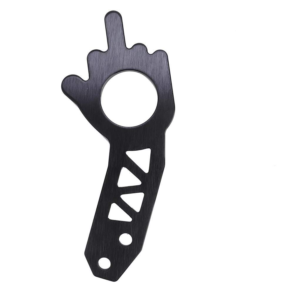 KIMISS Front Rear Towing Hook Set, Universal Car Aluminum Alloy Racing Trailer Hook with Gasket, Bolts Fit for Many Car Towing Ring Black