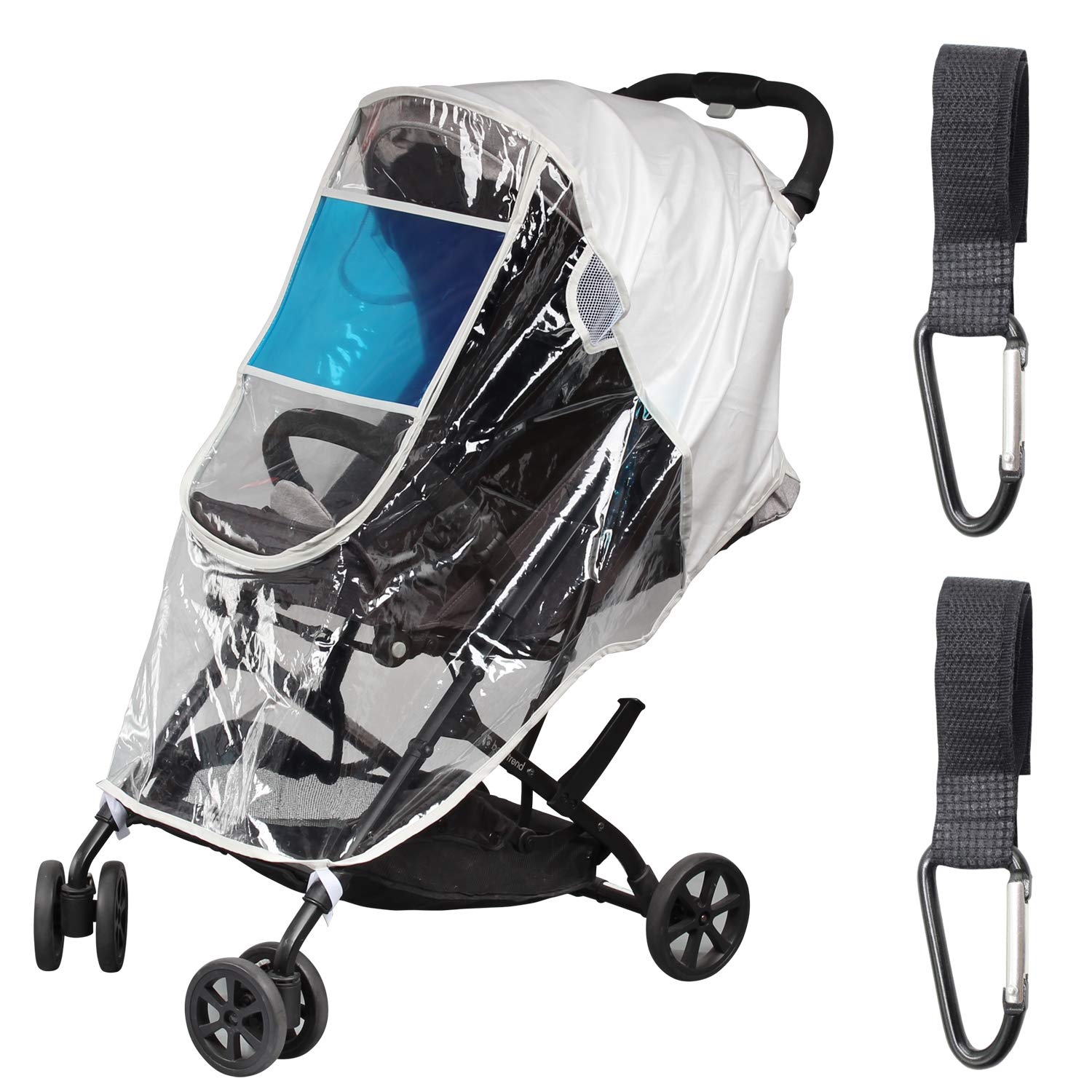 Joyooss Stroller Rain Cover, Stroller Accessories, Universal Stroller Cover with Stroller Hook