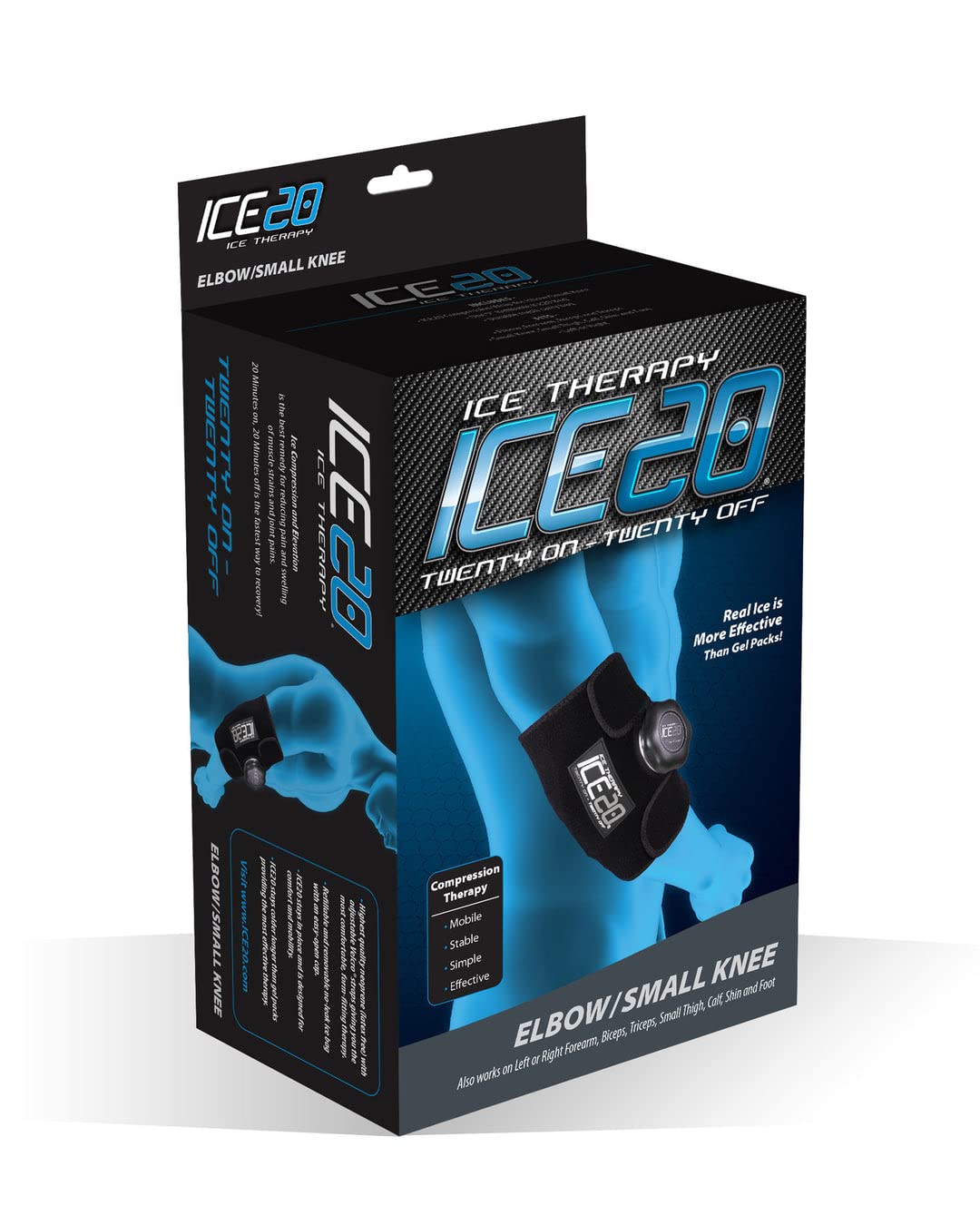 ICE 20 Elbow Small Knee Bag Packs Real Neoprene Therapy Compression Latex Wrap