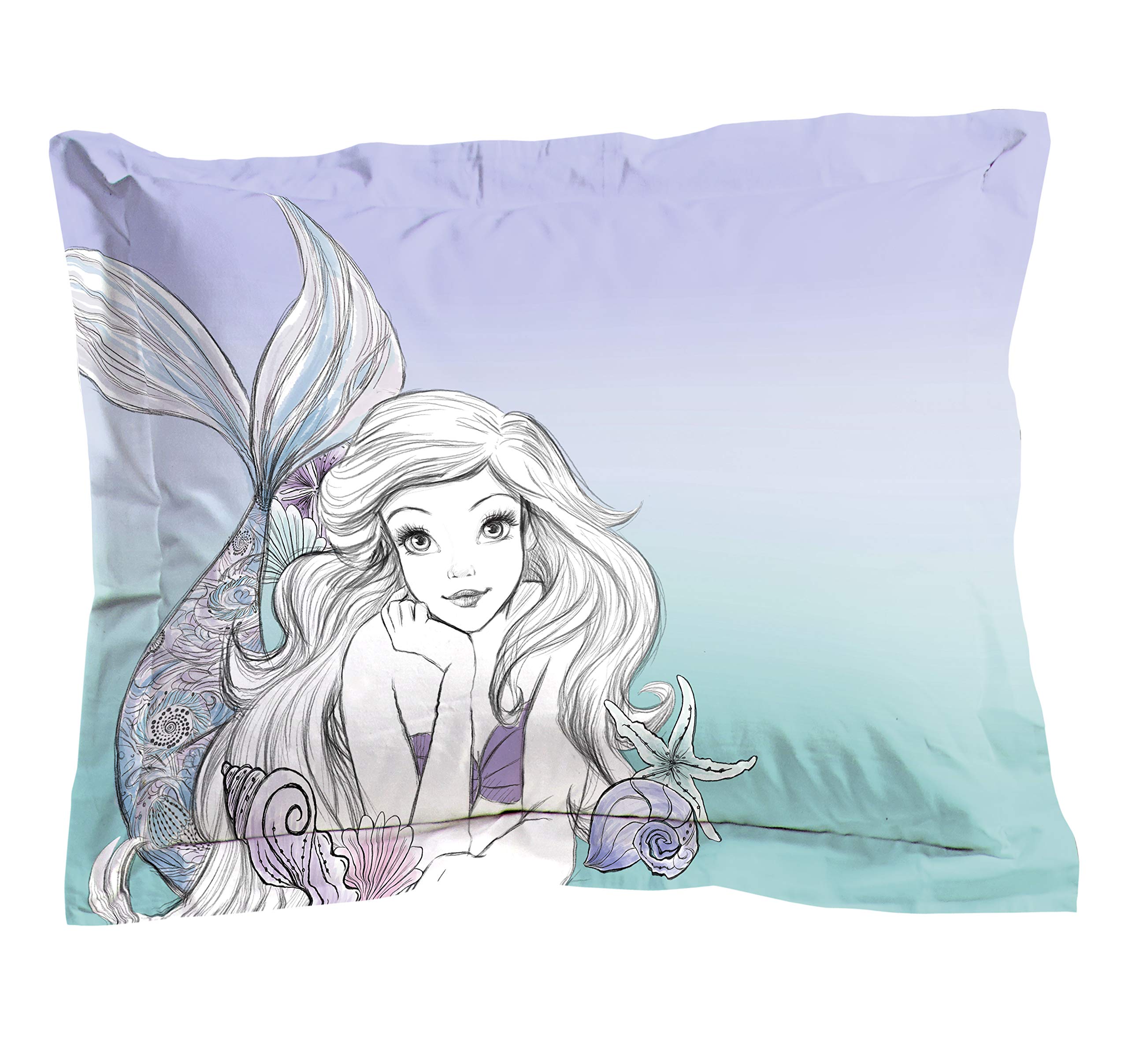 Jay Franco Disney Little Mermaid 5 Piece Twin Bed Set - Teal Color, Includes Comforter & Sheet - Bedding Features Ariel, Super Soft Fade Resistant Microfiber