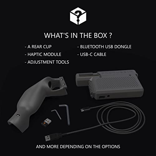 PROTUBEVR Provolver Haptic VR pistol for FPS Games - feel the game with spring recoil and realistic weight. (Right, HTC Focus 3)
