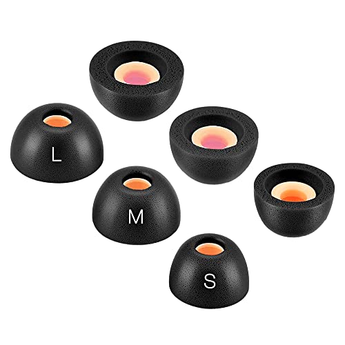 TENNMAK Memory Foam Eartips Replacement for JBL Tune 125TWS 135TWS 215 230NC 130NC & Soundcore by Anker Life A1 A2 P2 Mini P3 A3i VR P10 Space A40 & Jabra Elite 3 4 5 7 Earbuds Earpad