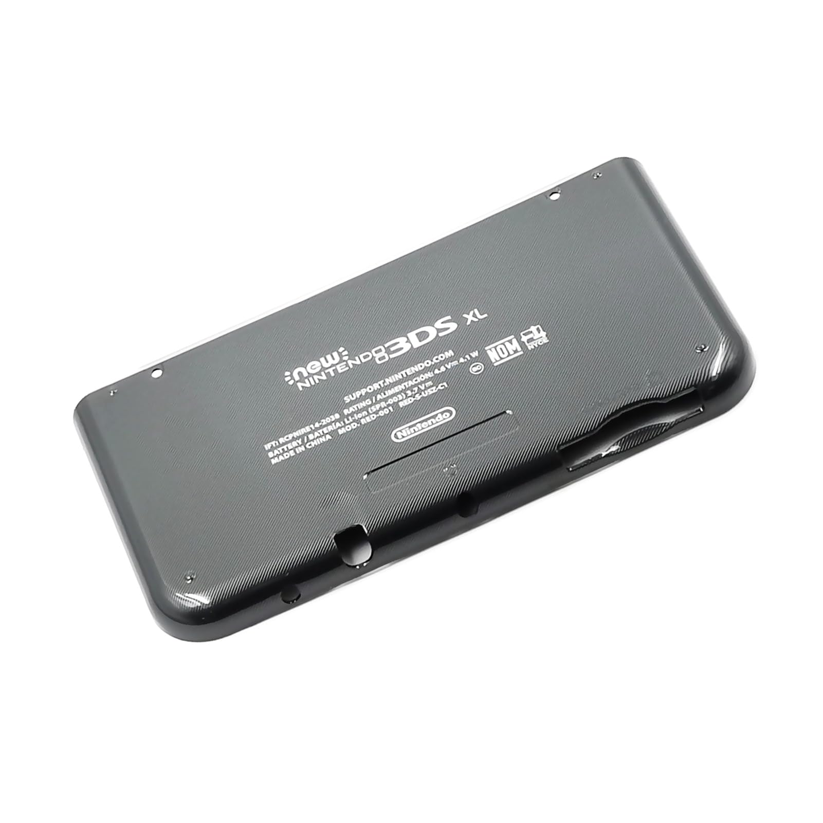 New for New3DSXL Top & Bottom Shell Cover Plates Black Replacement, for Nintendo New 3DS XL LL 3DSXL Handheld Game Console, Outer A/E Faceplate Housing Case 2 PCS Set Repair Spare Parts