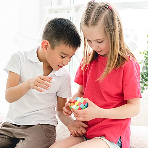 Jurnwey Speed Cube 3x3x3 Stickerless with Cube Tutorial - Turning Speedly Smoothly Magic Cubes 3x3 Puzzle Game Brain Toy for Kids and Adult
