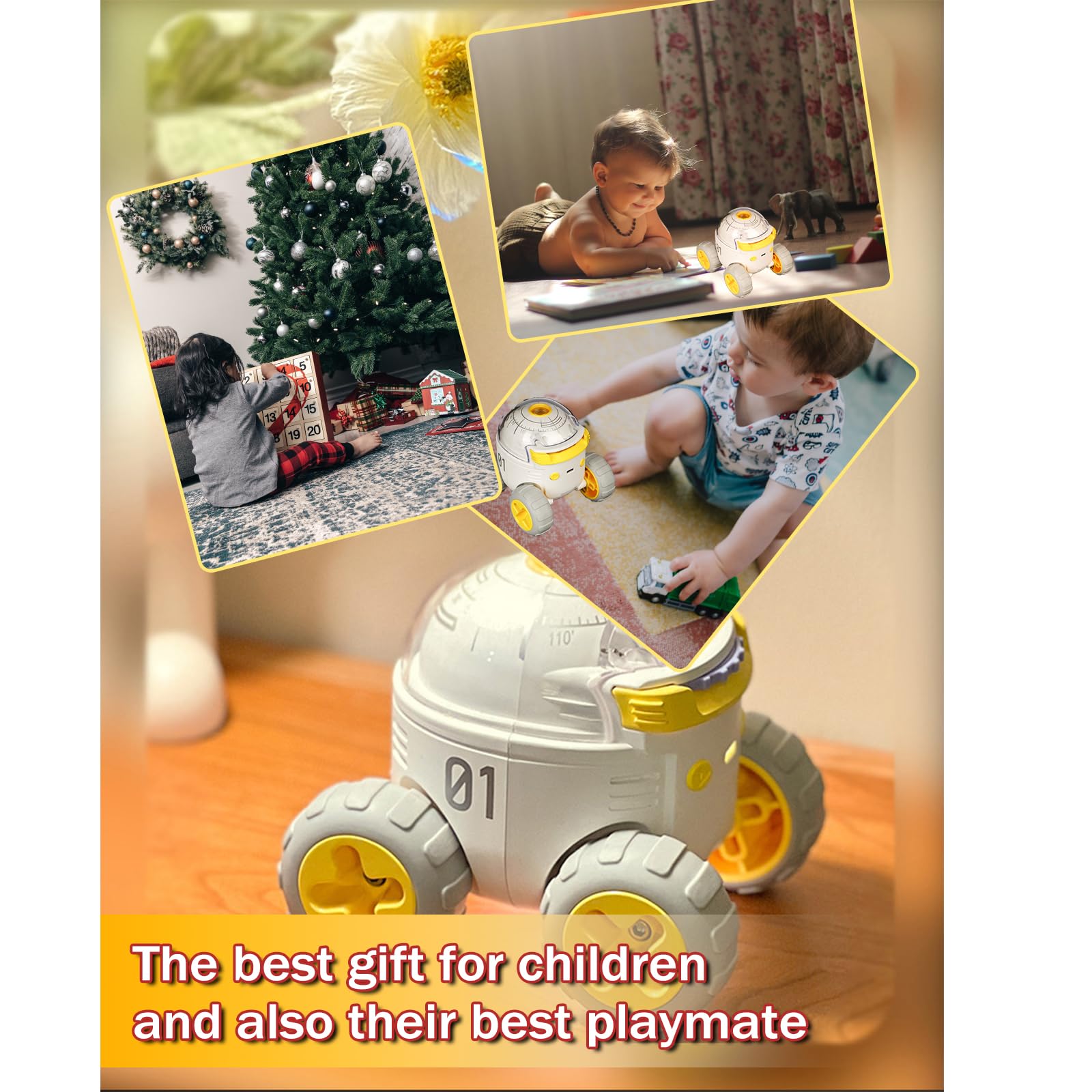 ITMIAYA Kids Night Light Projector Space Car Timing Function 4 Films 32 Patterns Cosmic Starry Sky/Cartoon Illustration/Holiday & Party/Adventure Story Birthday Gift Holiday Gift(Space Car)