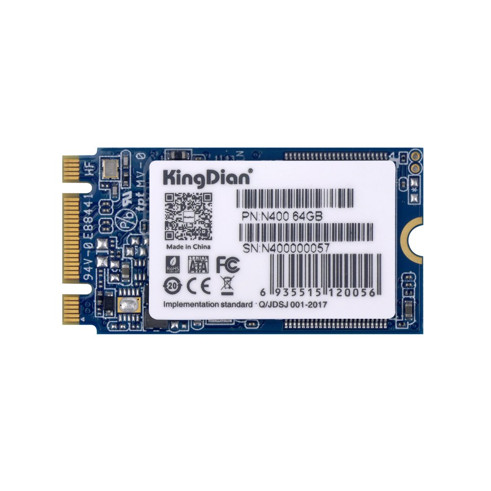 KingDian MSATA NVME M.2 NGFF 2242 2280 Solid State Drive Disk for Desktop PCs and MacPro(N400 64GB)