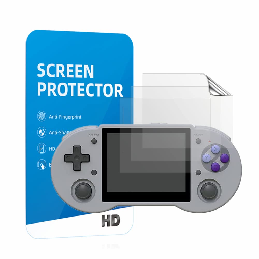 MIHENCE [ 3PCS ] Mihence Compatible with RG353P Screen Protector, PET HD Protective Film for RG353P Handheld Game Console