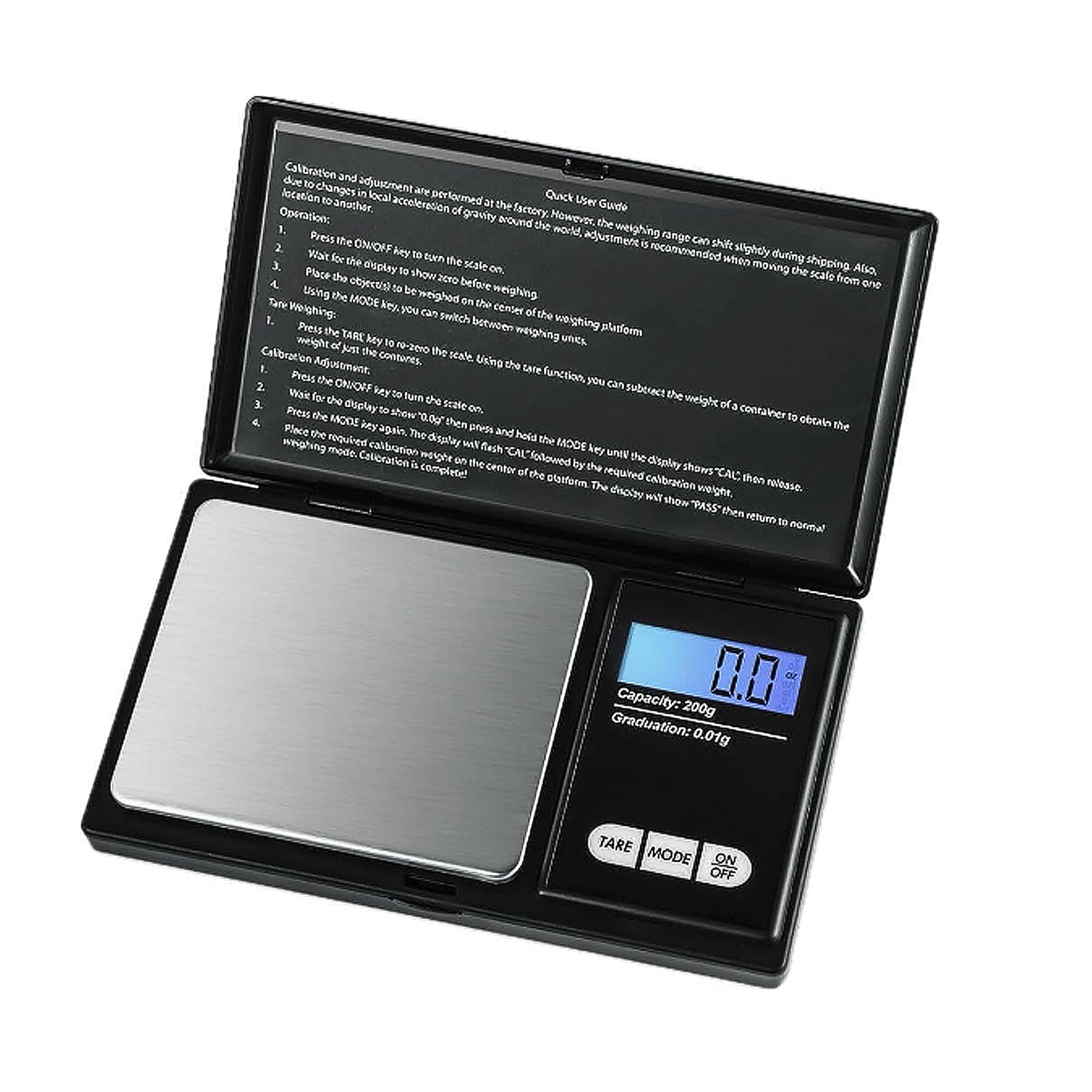 IMPORTUNK Scale Digital Pocket Scale,200g x 0.01g,Digital Grams Scale, Food Scale, Jewelry Scale Black, Kitchen Scale