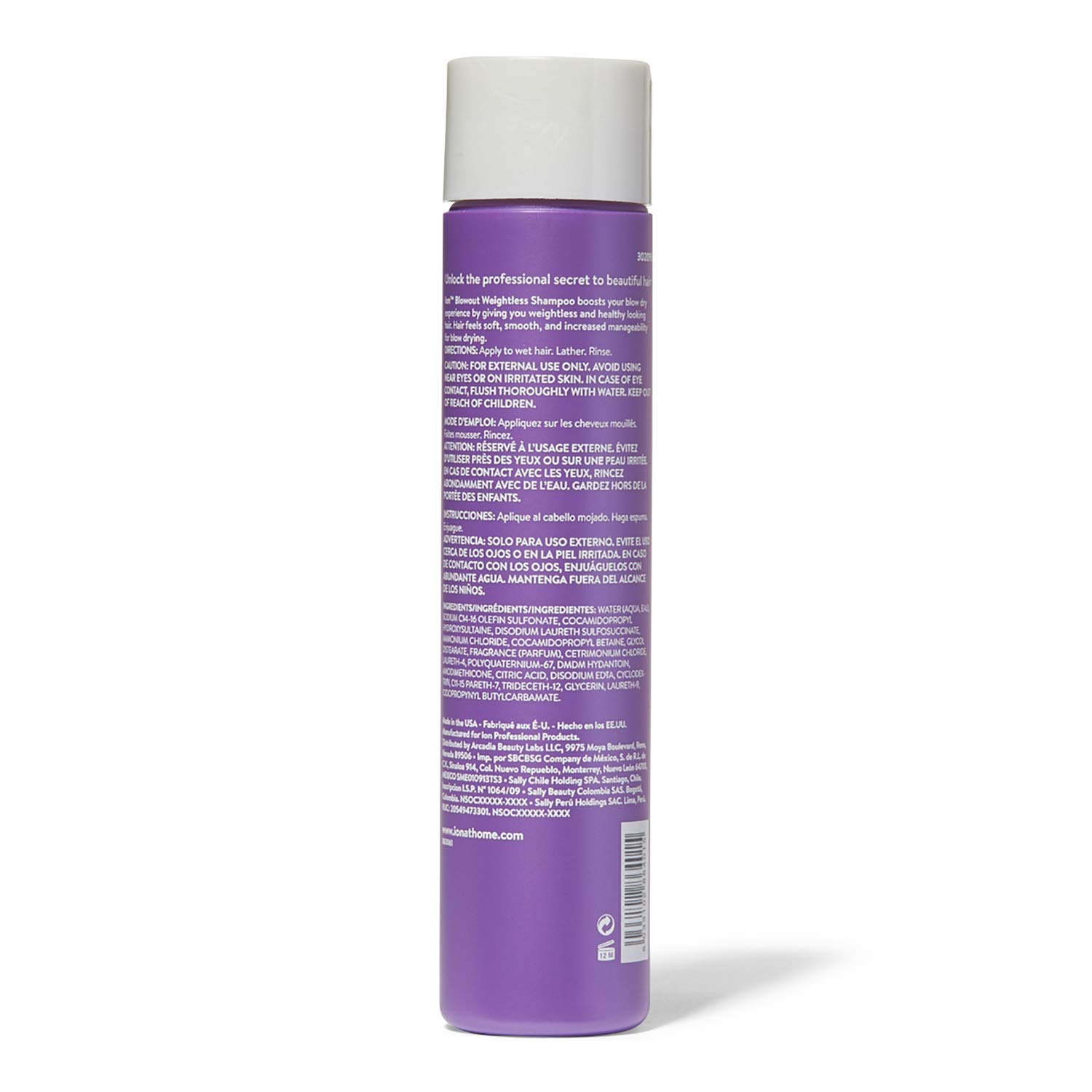 ion Blowout Weightless Shampoo, Gently Cleanses, Reduces Frizz