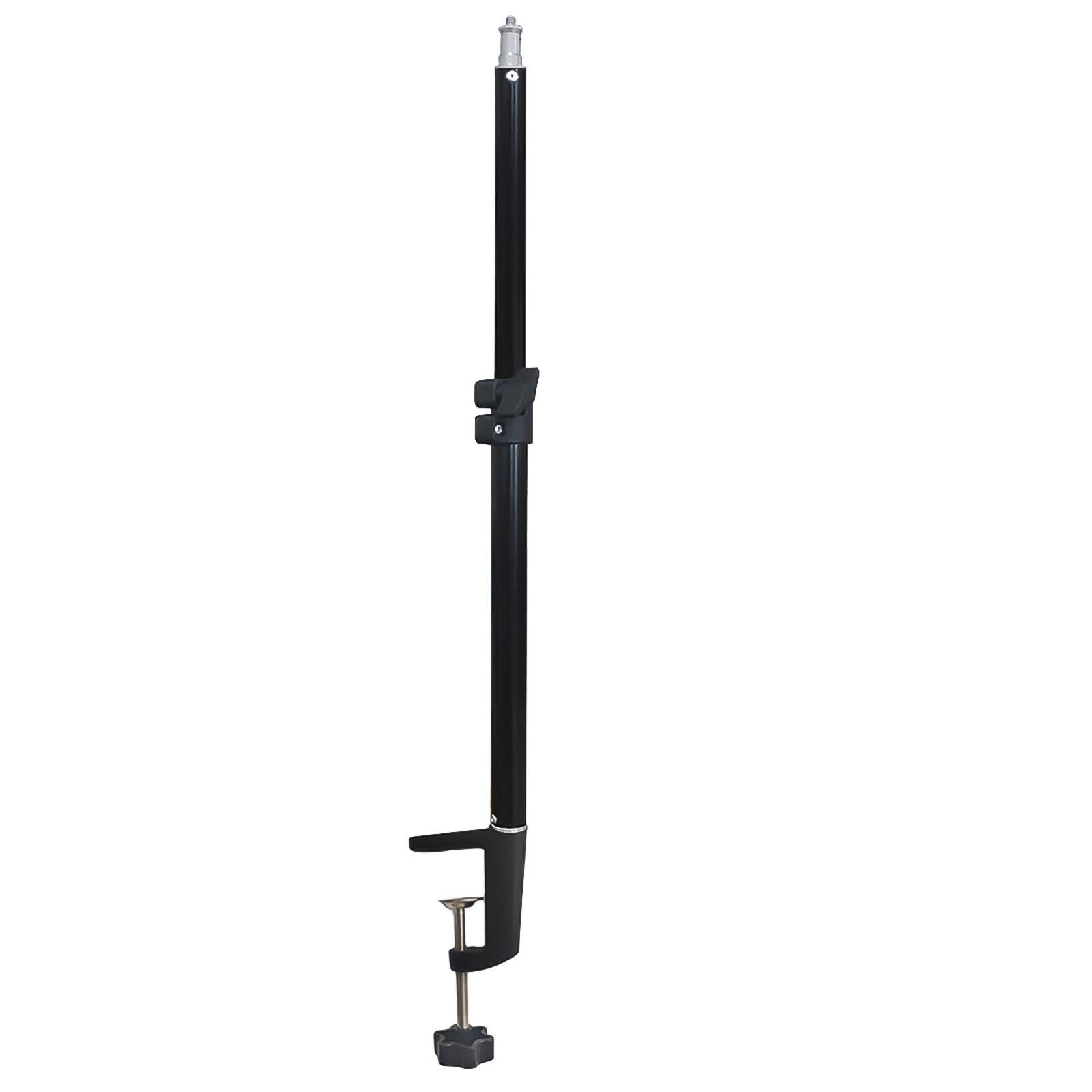 Inkeltech Desk Mounting Stand - 12.0-19.5 inch Adjustable Tabletop Aluminum Light Stand with 1/4" Screw Tip for Ring Light, Video Light, DSLR, Action Camera