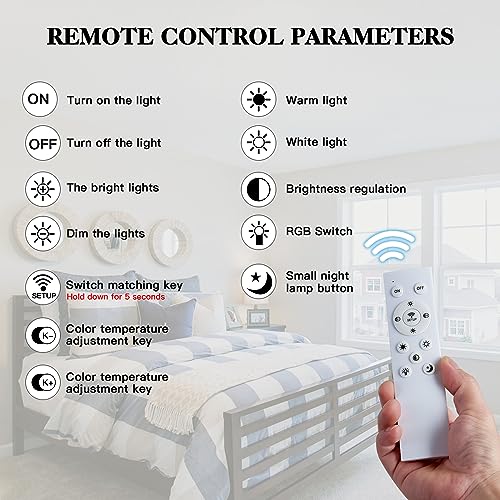 ZGLAOJT Large Crystal Ceiling Light Chrome Modern LED Ceiling Light Fixture with Remote Control Dimmable Ceiling Lighting Flush Mount Chandelier Farmhouse for Kitchen Bedroom Dinning LivingRoom