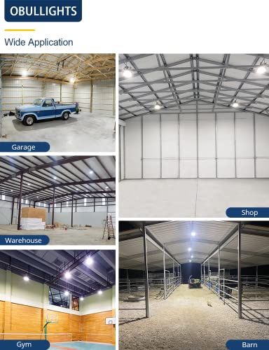Super Bright UFO LED High Bay Light 150W 22500lm 5000K, 30% Brighter than normal LED, Alternative to 600W MH/HPS for Shop Garage Barn Warehouse Factory Gym, 100-277V, UL US Plug 5’ Cable, IP65