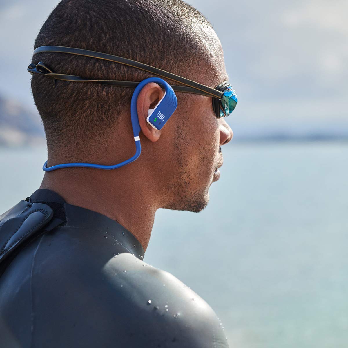 JBL Endurance DIVE - Waterproof Wireless In-Ear Sport Headphones with MP3 Player - Blue