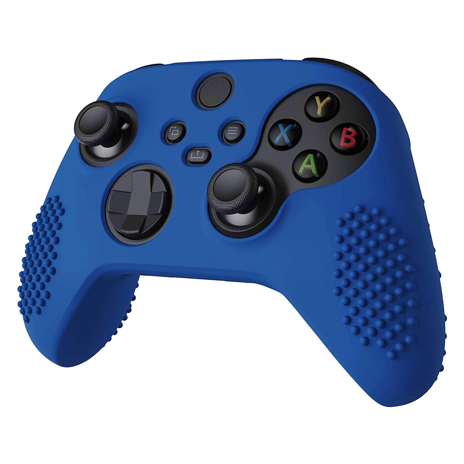 PSS Studded Edition Anti-Slip Silicone Cover Skin for Xbox Series X Controller, New Look Soft Rubber Case Protector for Xbox Series S Controller - Blue