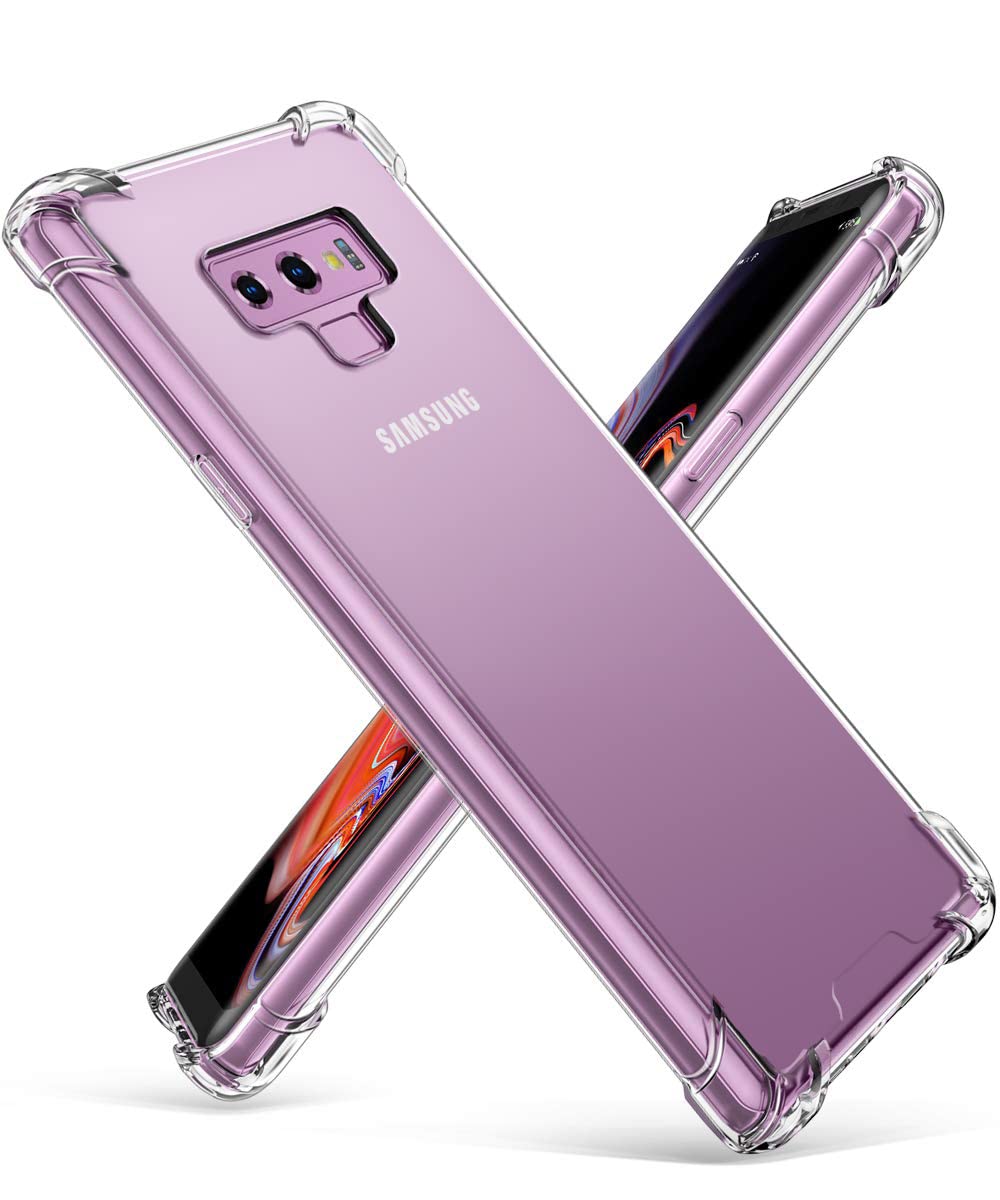 KIOMY Clear Case for Samsung Galaxy Note 9 5G Airbag Corners Shockproof Bumper Protective Phone Cover, Hybrid Design Hard PC Back with Flexible TPU Frame