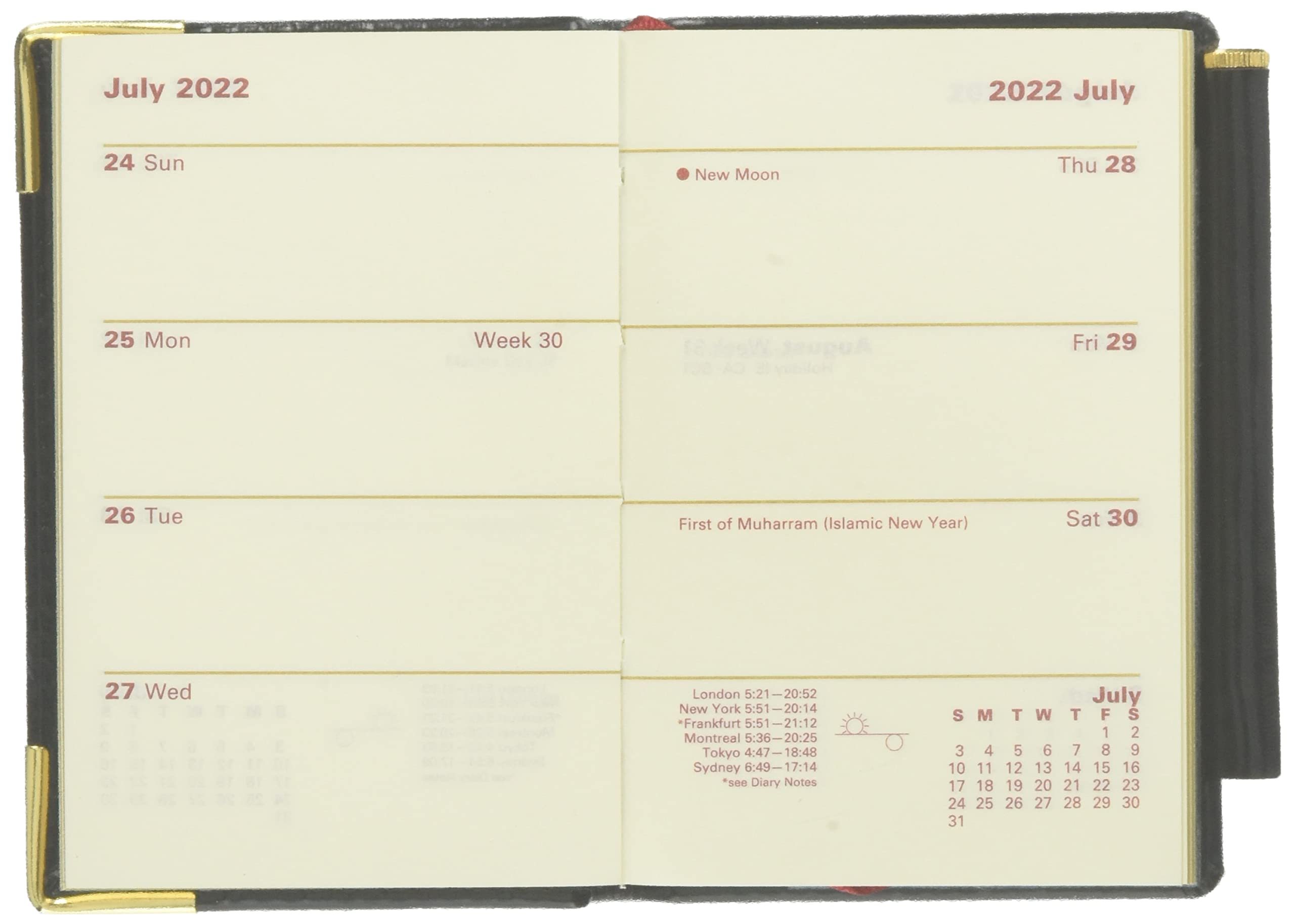 Letts of London Lexicon Mini Pocket week to view 2022 diary - black, (22-TL3EPABK)