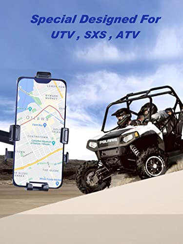ZIDIYORUO UTV Phone Mount for 1.75"-2" Roll Cage | Aluminium Alloy Holder for Polaris RZR Can Am | Compatible with 4.7"-6.8" Smart Devices | Secure Attachment to UTV/SXS Roll Bar.