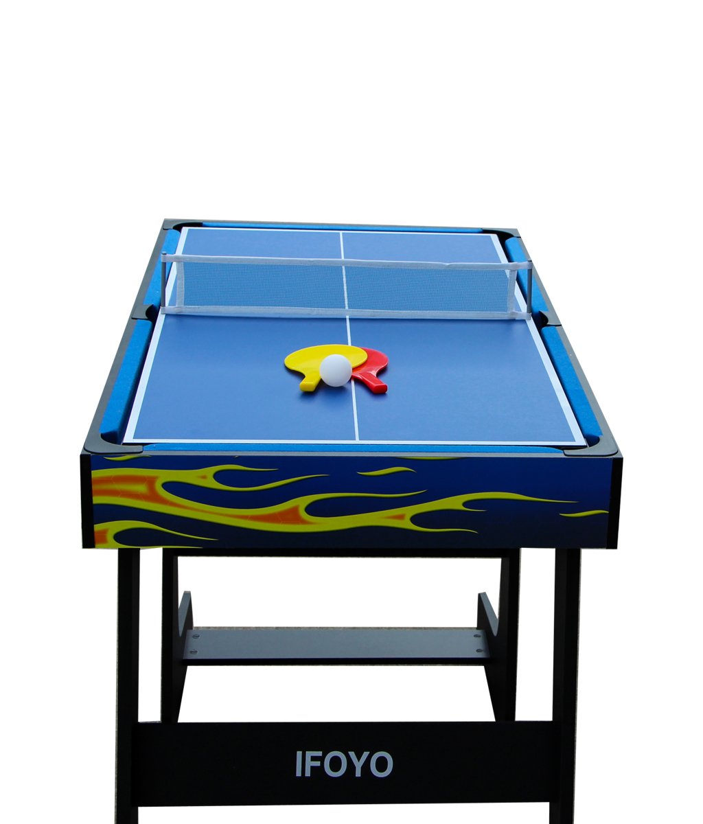 IFOYO 48 in / 4 ft Multi-function 4 in 1 Steady Combo Game Table, Hockey Table, Soccer Foosball Table, Pool Table, Table Tennis Table