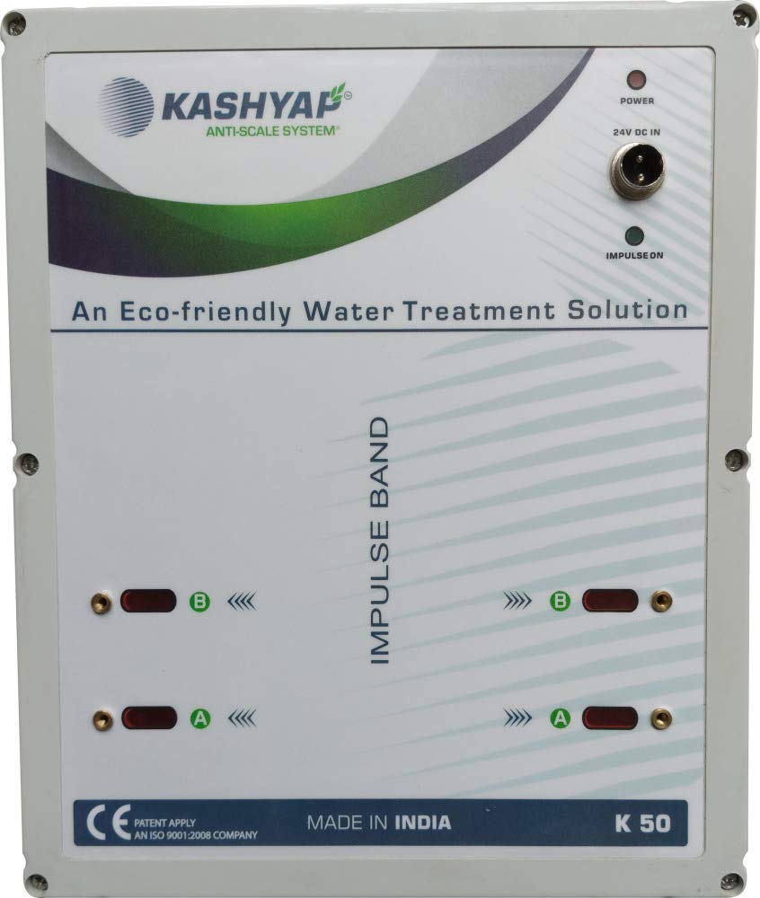 KASHYAP K50 Hard Water Mineral Descaler (4 inch pipes / 220 GPM) with water softener and clean water benefits
