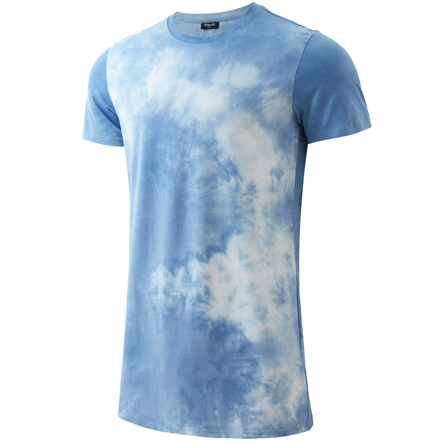 LETAOTAO Mens Tall T Shirts Tie Dye Shirts for Men Extra Long Tshirts Longline Hipster Print Tee for Tall Men