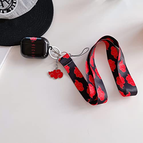 with Red Cloud Lanyard Keychain AirPod Pro 2nd Generation Case(2022 Release) Personalised Anime and Unique IMD Process TPU Soft AirPod Pro 2nd Case