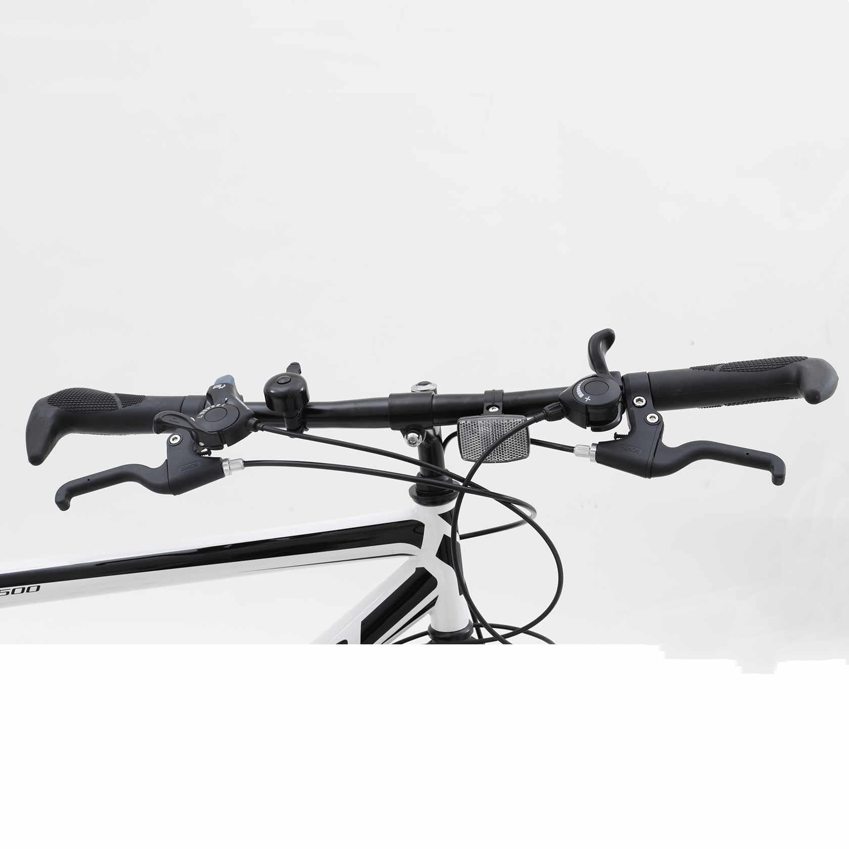 MALIBU BUM Adult Mountain Bikes, 26 Inch Wheels, 21 Speed, Double Layer Rims, 2 Frames to Choose (Iron White-Blue)