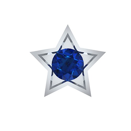 IRA Star Shape .925 Sterling Silver 3.00mm Sapphire Wedding Nose Piercing Ring Pin For Women