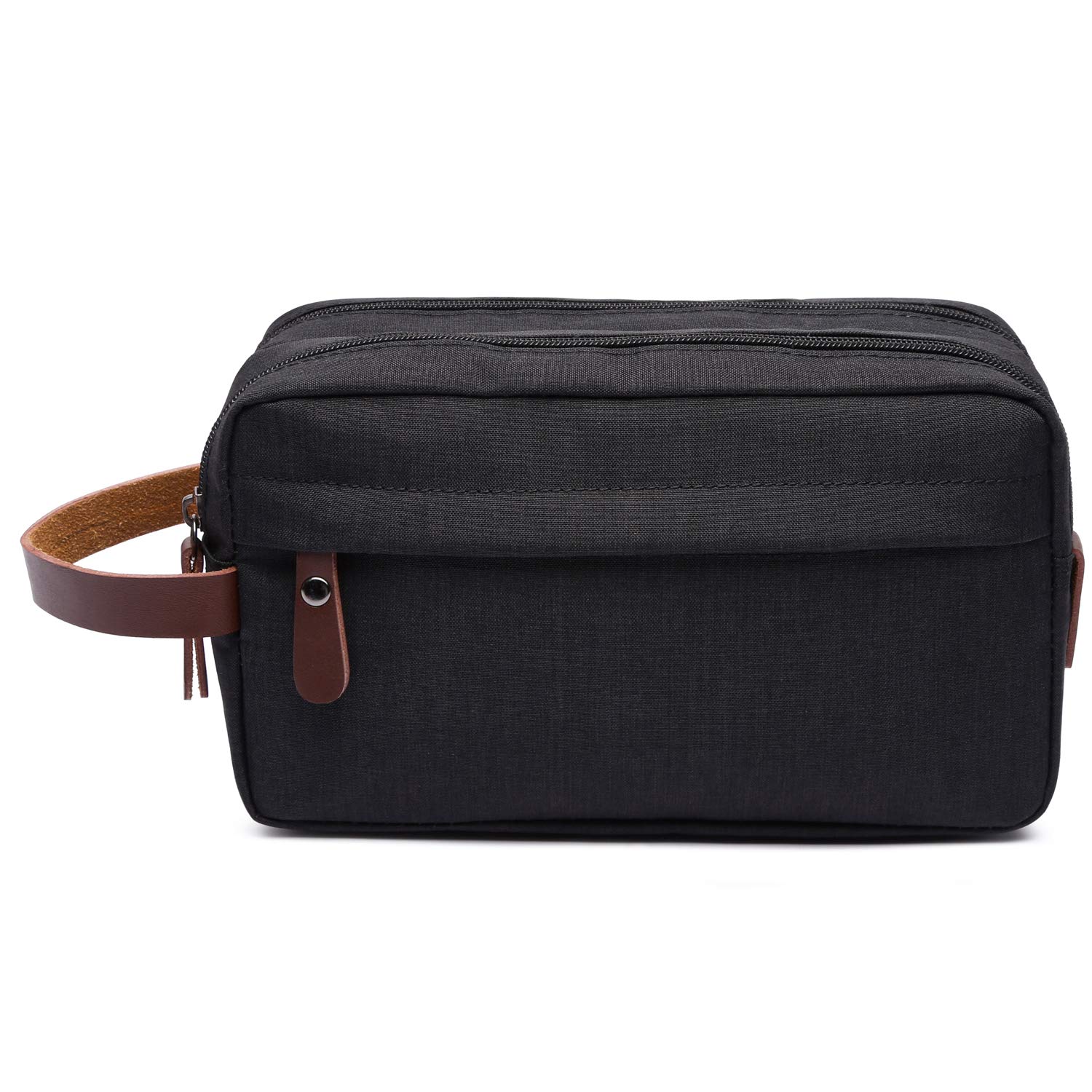 Idesort Men's Toiletry Bag Travel Dopp Kit Bathroom Shaving Organizer for Toiletries(Black)