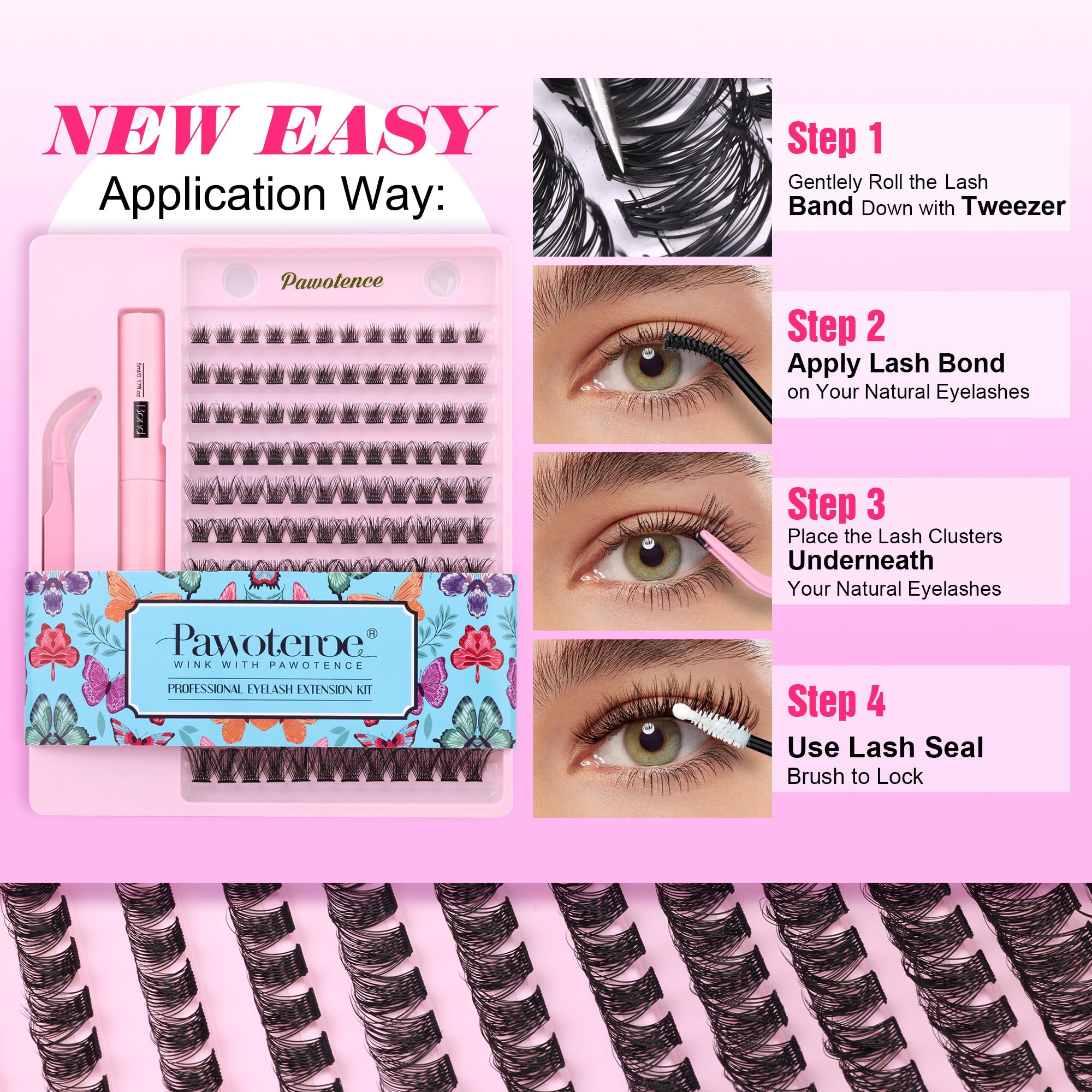 Lash Clusters Eyelash Extension Kit Lash Extension Cluster Lashes Wispy Mega Volume Lash Extensions Kit