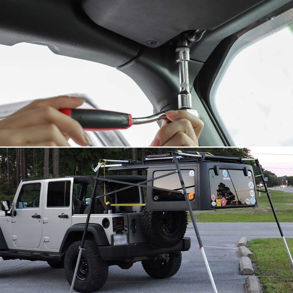JeCar Socket Wrench Kit Hardtop and Door Removal Torx Set Compatible with Jeep Wrangler 1997-2023 TJ JK JL and Unlimited Sport Sahara Rubicon X