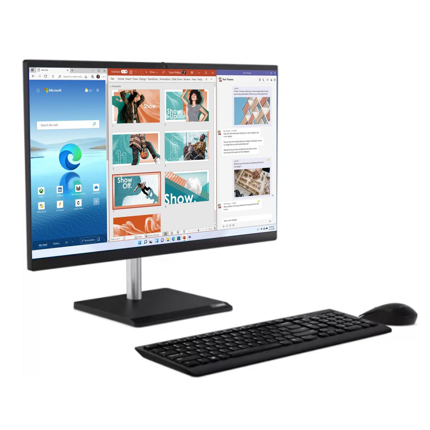 Lenovo V50a Business All-in-one Computer, 23.8" FHD IPS Display, Intel 4-Core Processor, 16GB RAM, 1TB PCIe SSD, Wi-Fi, Webcam, DVD-RW, HDMI, Extra Monitor Support, 2X USB-C, Windows 11 Pro