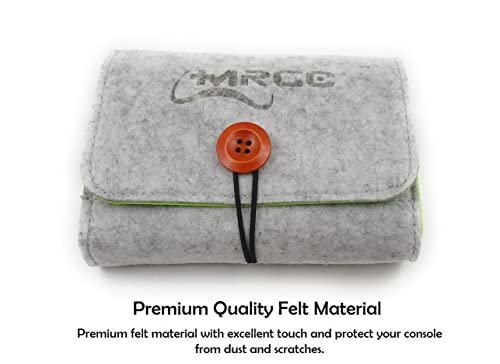 MRGC Felt Soft Case Carrying Bag for Nintendo GBA / GBC / GBP, Anbernic RG351V, Retroid Pocket 1 - Portable Travel Case, Protective Pouch for Handheld Retro Game Console (Grey)