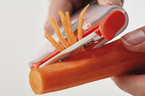 Joseph Joseph Tri-Peeler 3-in-1 Peeler with Rotating Head, Orange