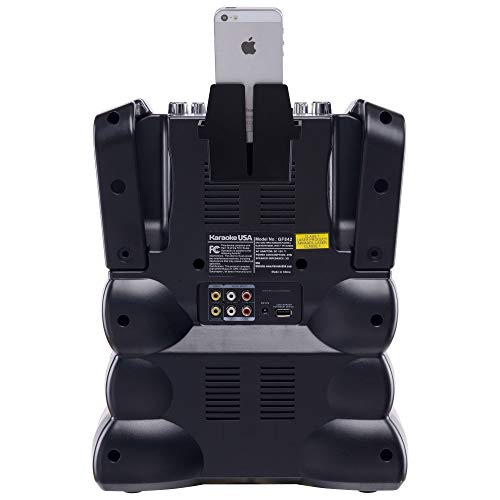 Karaoke USA GF842 DVD/CDG/MP3G Karaoke Machine with 7" TFT Color Screen, Record, Bluetooth and LED Sync Lights