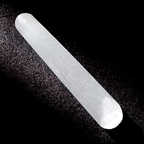 KALIFANO Selenite Wand with Healing & Calming Effects - High Energy Crystal Used for Cleansing and Protection (Information Card Included)